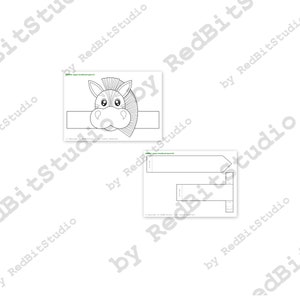 Zebra Paper Coloring Crown, Animal Paper Hat for Kids, Instant Download ...