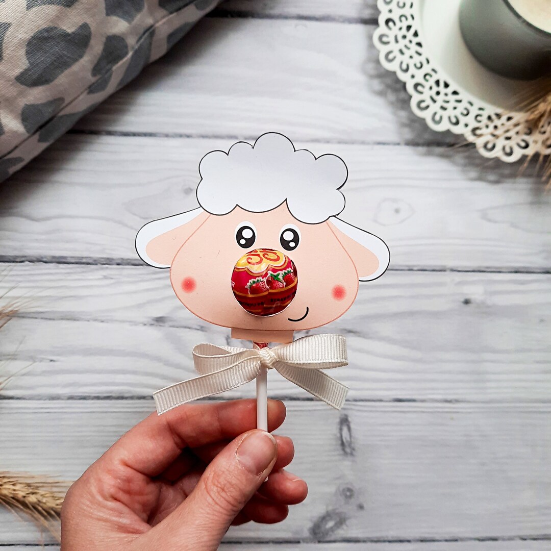 Sheep Lollipop, Instant Download Lollipop Holder,pdf File, Digital ...