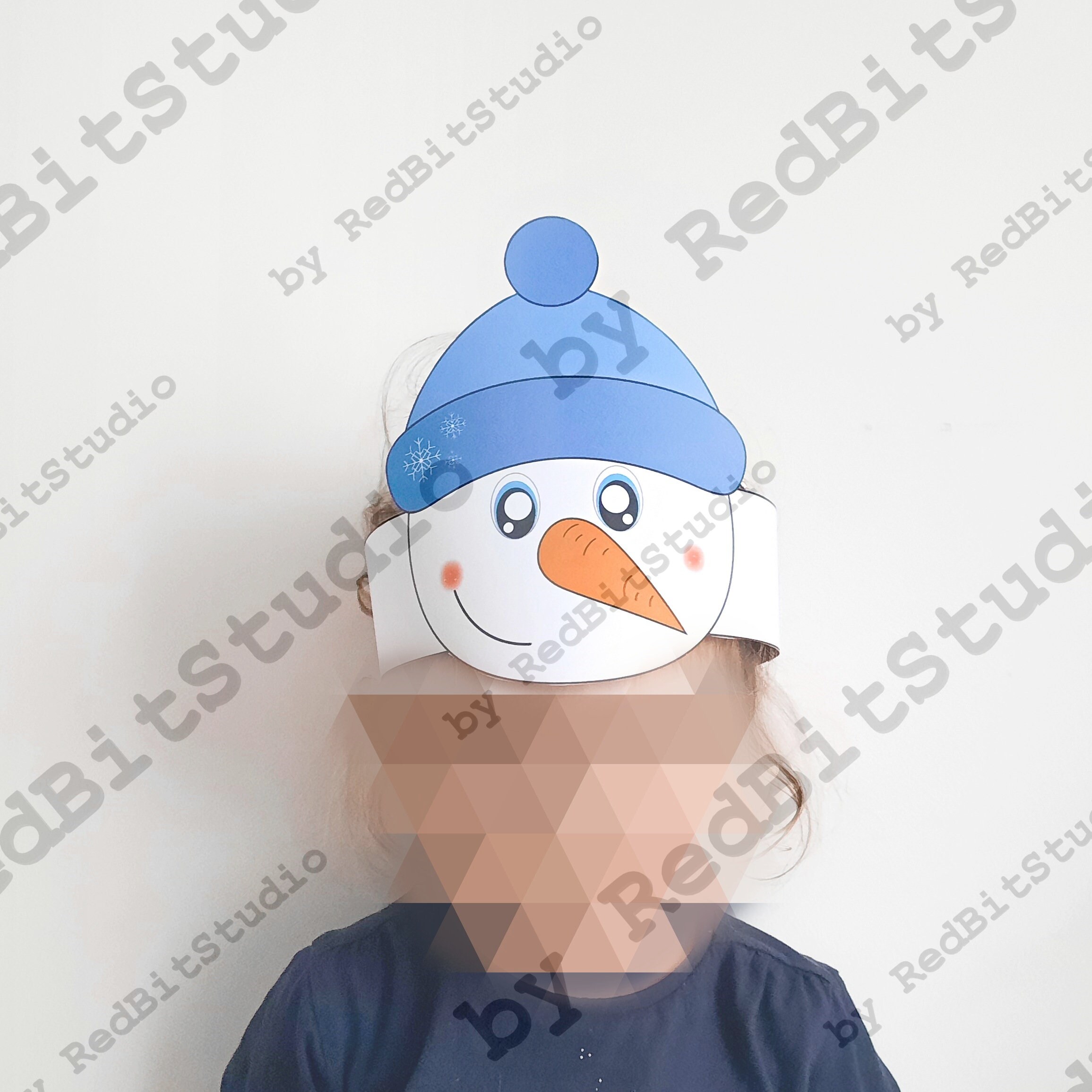Snowman Paper Crown, Christmas Paper Hat for Kids, Instant Download ...
