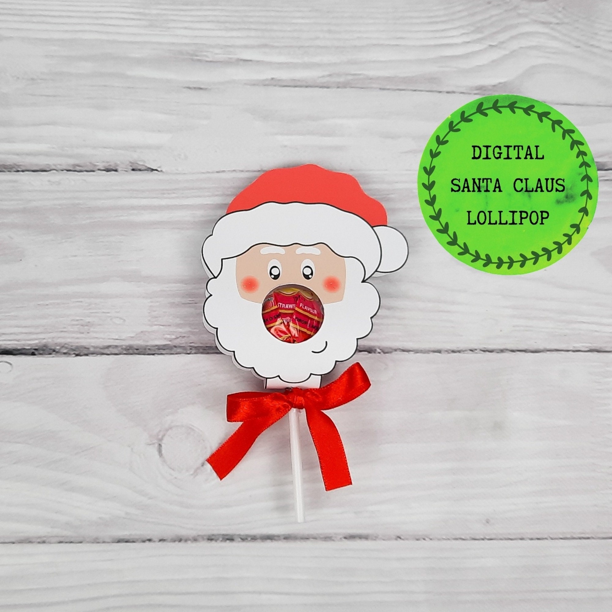 Santa Claus Lollipop, Instant Download Lollipop Holder,pdf File ...