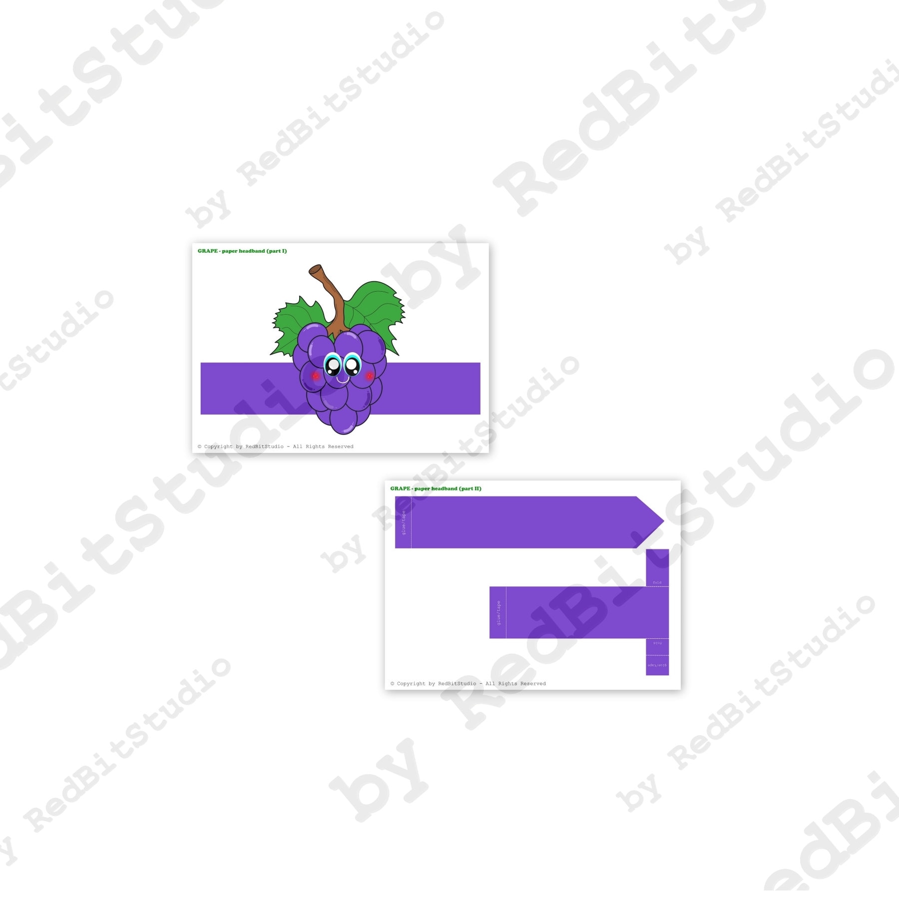 Grape Paper Crown,fruit Paper Hat for Kids, Instant Download Paper ...