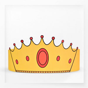 4 Crown Headbands, Paper Hats for Kids, Instant Download Paper Crowns ...