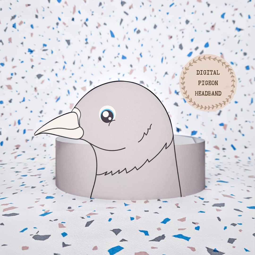 Pigeon Paper Crown, Bird Paper Hat for Kids, Instant Download Paper ...