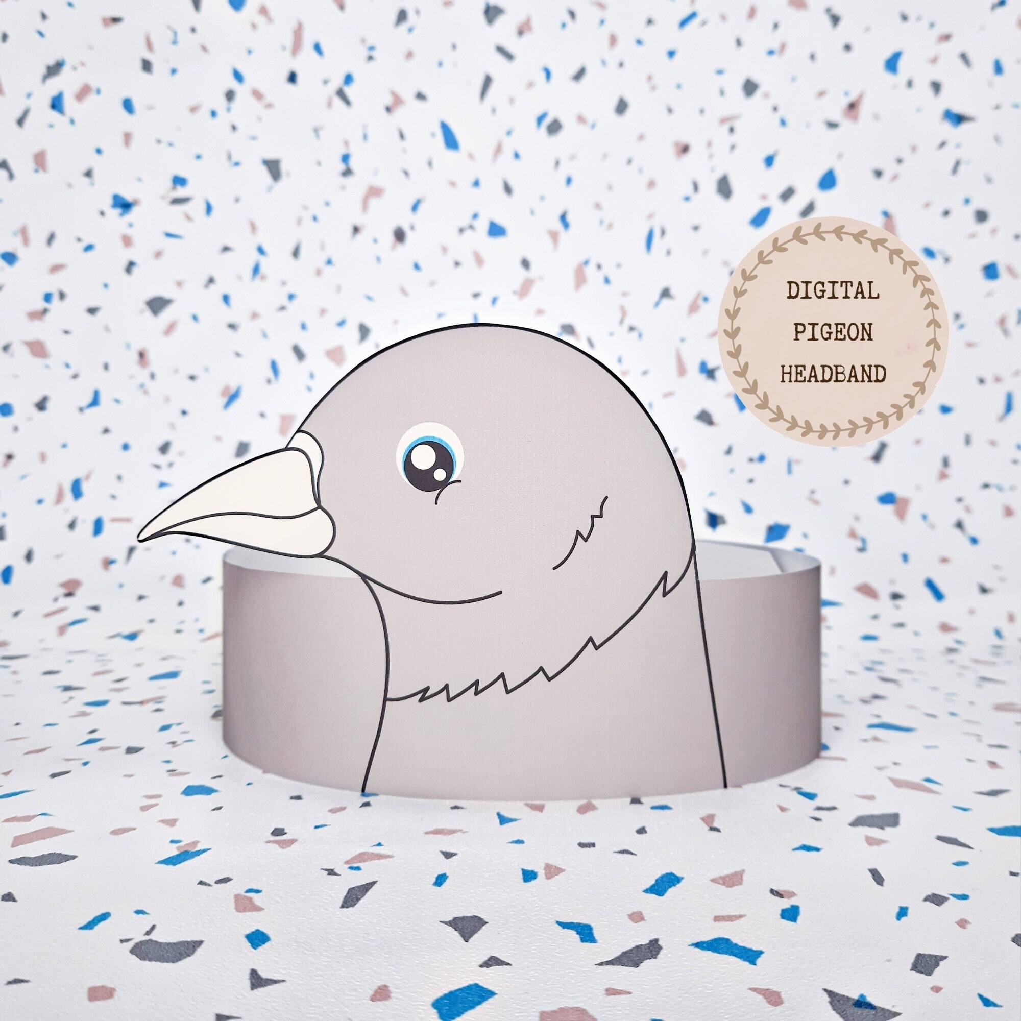 Pigeon Paper Crown, Bird Paper Hat for Kids, Instant Download Paper ...