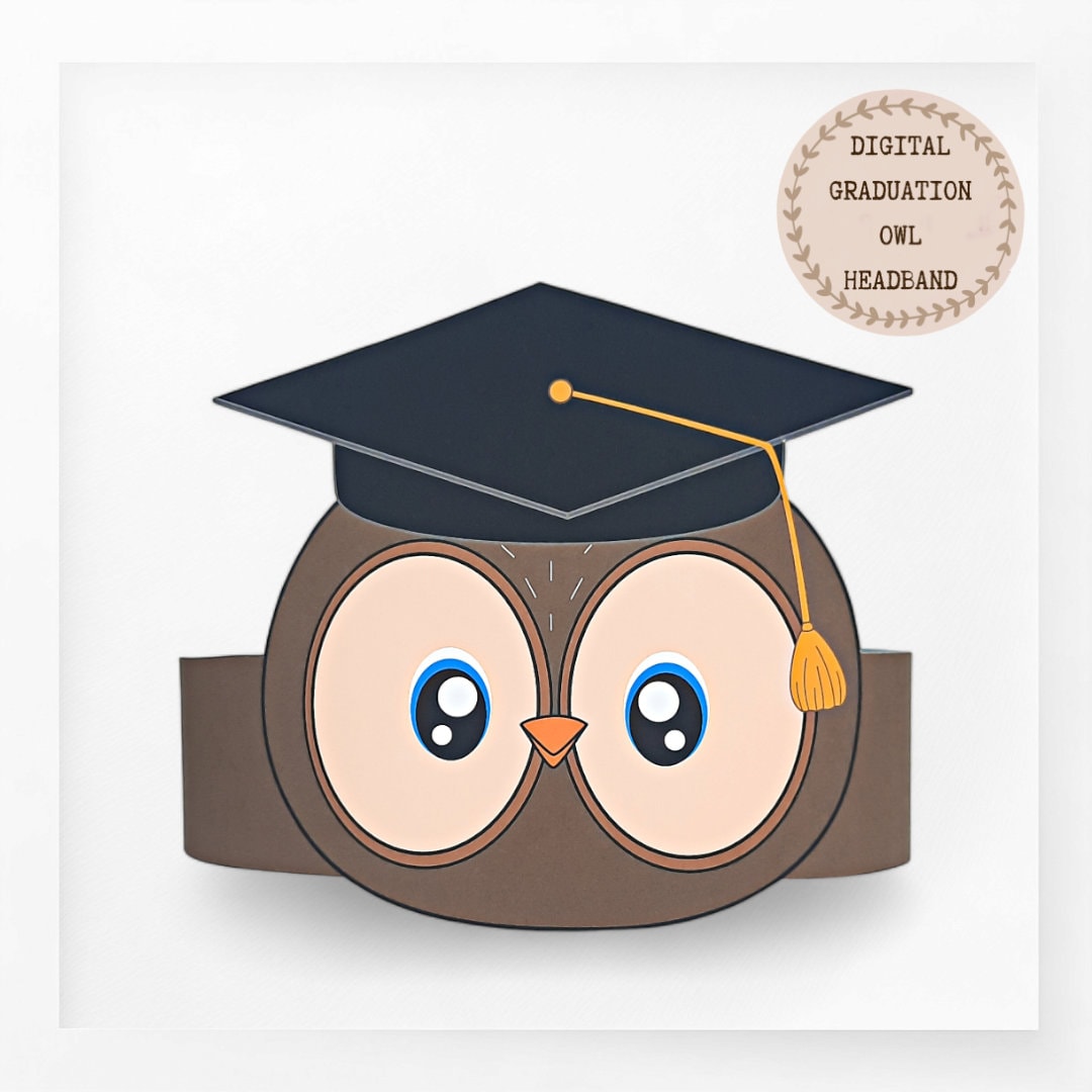 Graduation Owl Paper Crown,animal Paper Hat for Kids,instant Download ...