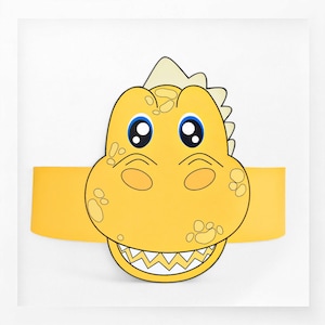 4 Dinosaur Paper Crowns, Dino Paper Hats for Kids, Instant Download ...