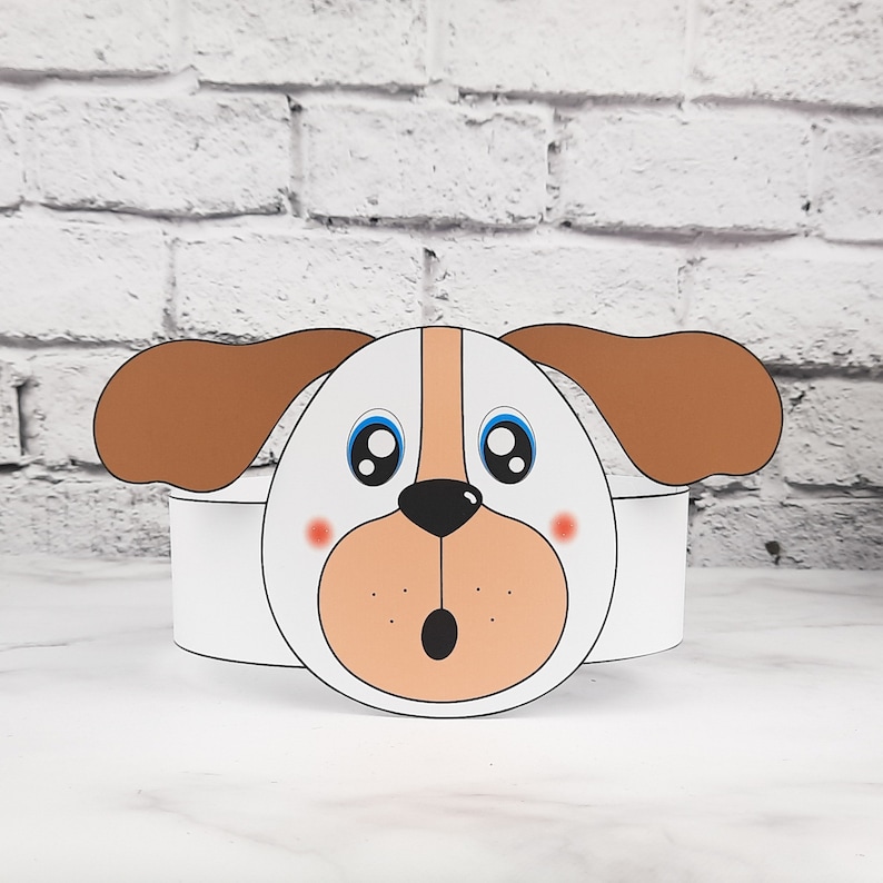 4 Dogs Paper Crowns Dogs Paper Hats for Kids Instant - Etsy