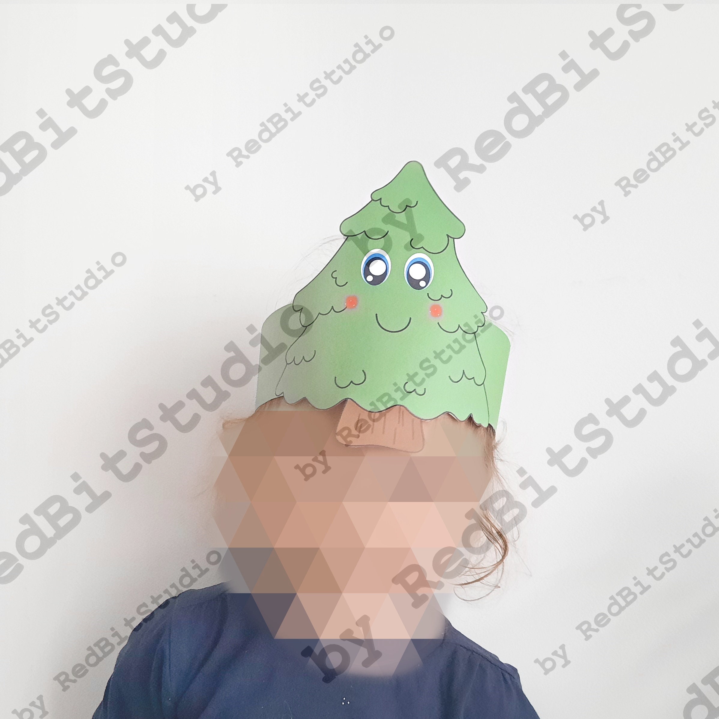 Christmas Tree Paper Crown, Christmas Paper Hat for Kids, Instant ...