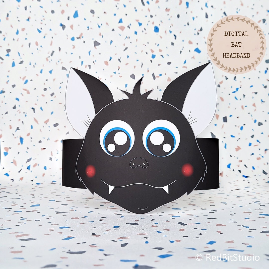Bat Paper Crown Animal Paper Hat for Kids Instant Download - Etsy