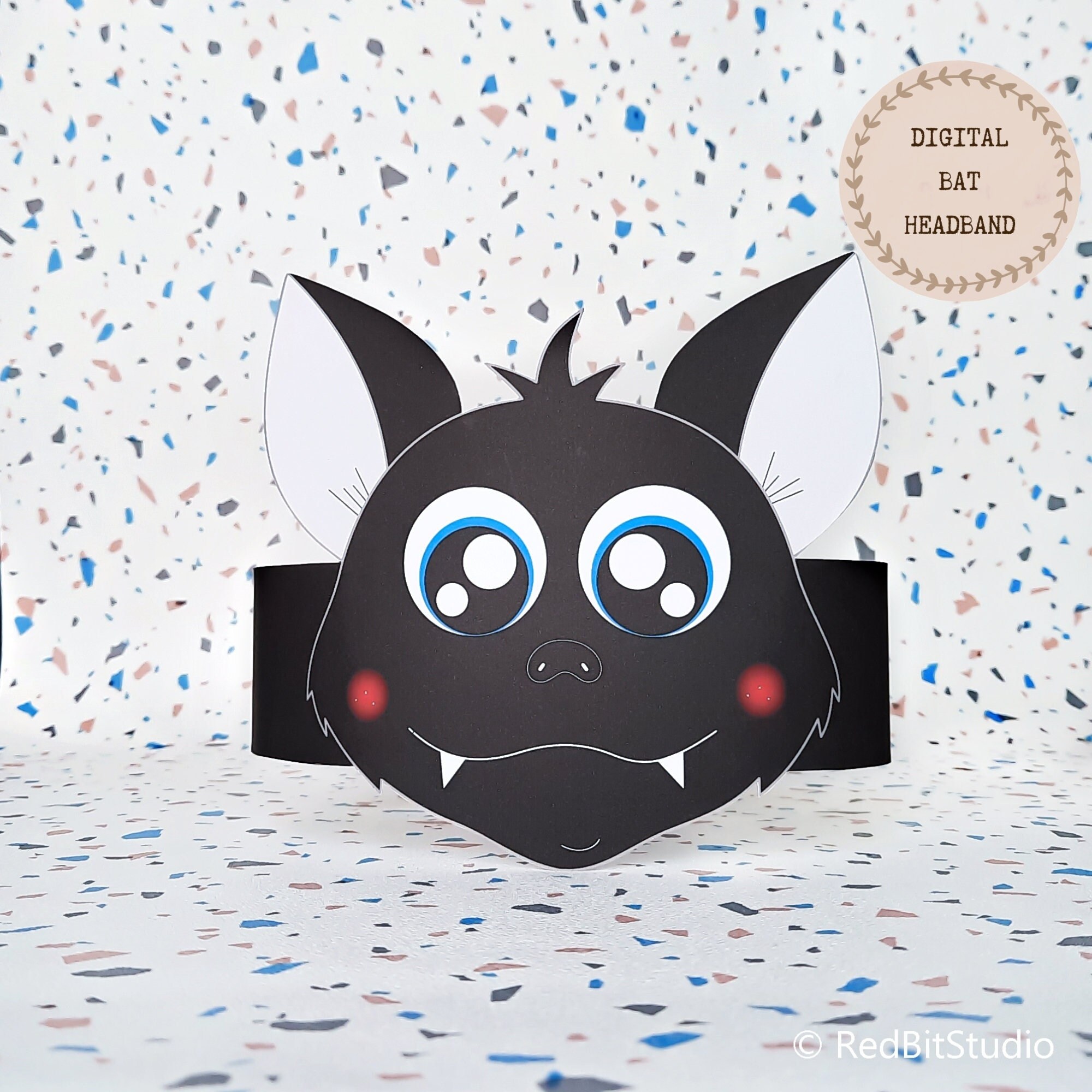 Bat Paper Crown Animal Paper Hat for Kids Instant Download - Etsy