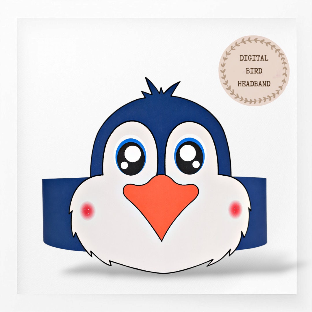 Bird Paper Crown, Animal Paper Hat for Kids, Instant Download Paper ...