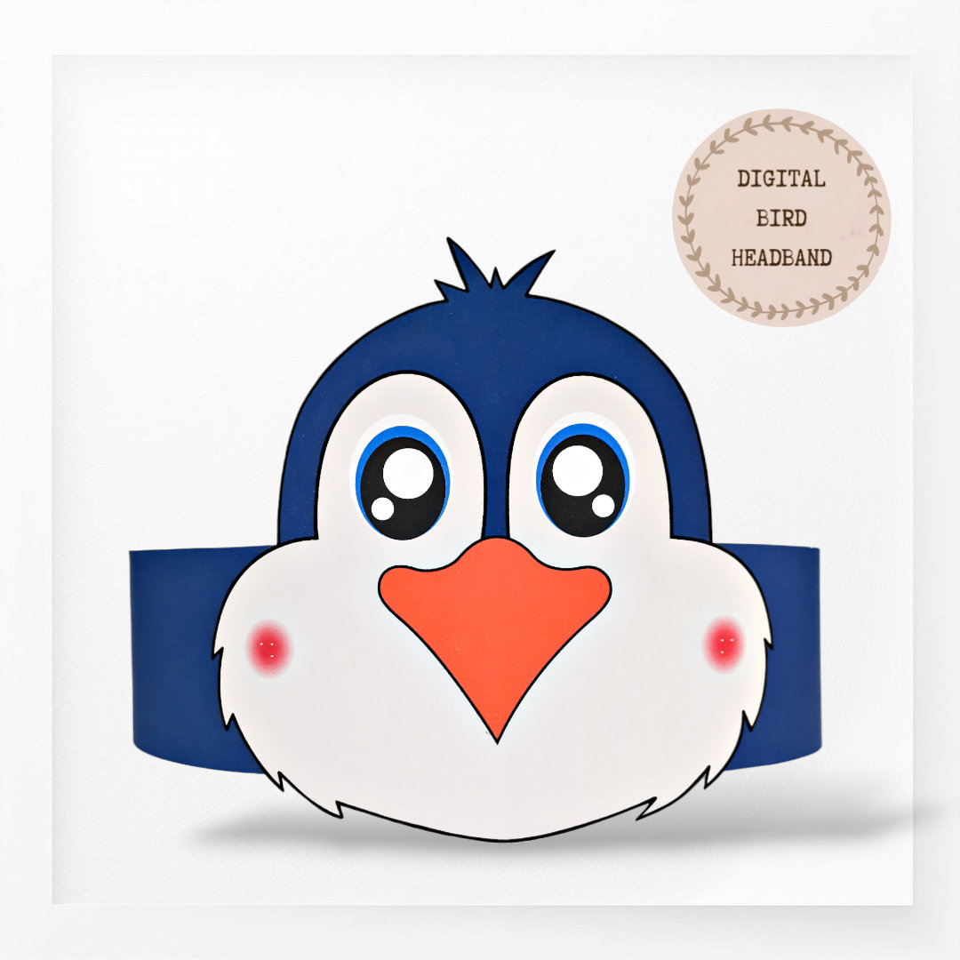 Bird Paper Crown, Animal Paper Hat for Kids, Instant Download Paper ...