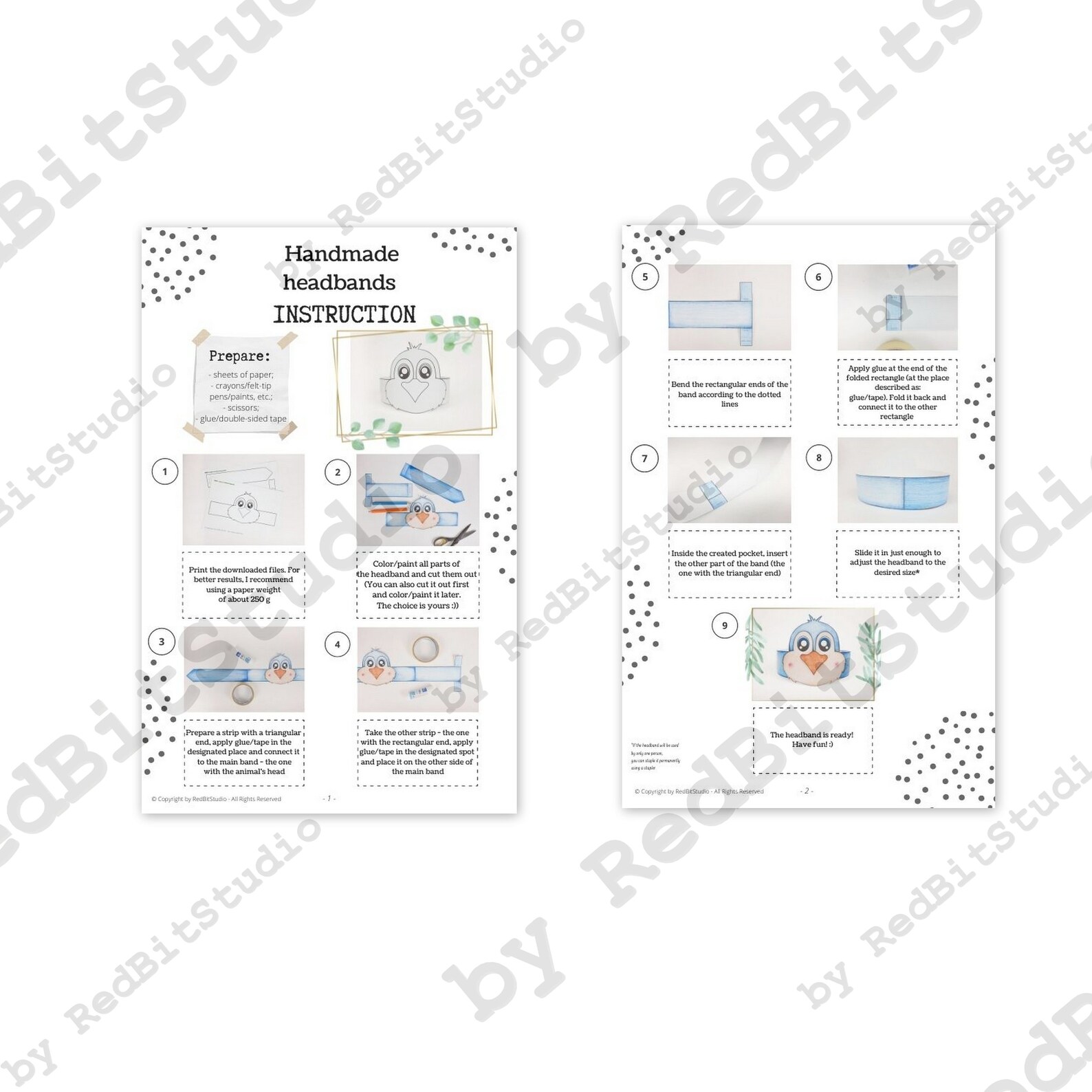 Koala Bear Paper Coloring Crown,animal Paper Hat for Kids,instant ...