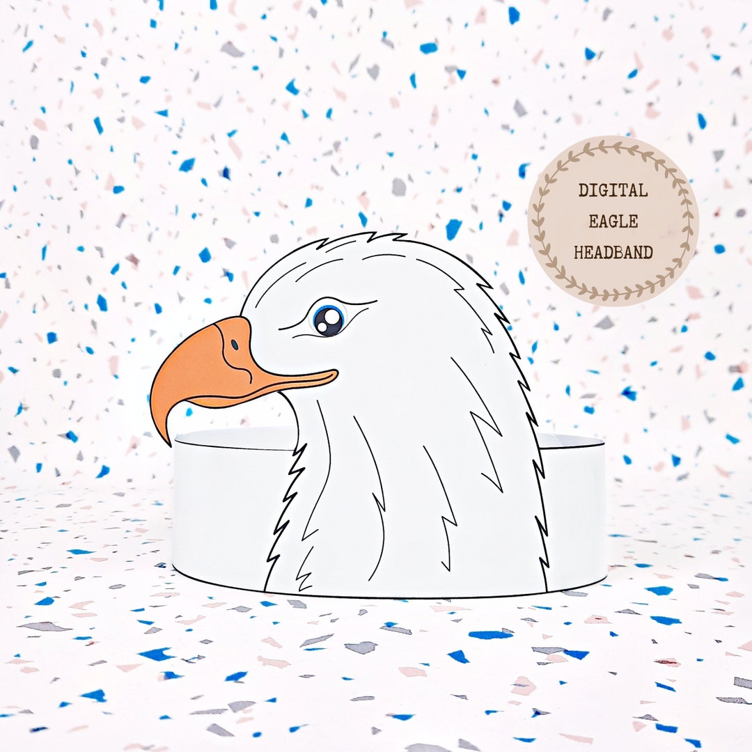 Eagle Paper Crown Animal Paper Hat for Kids Instant Download - Etsy