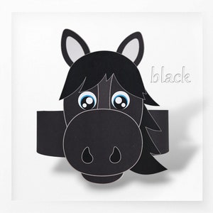 4 Horses Paper Crowns, Horses Paper Hats for Kids, Instant Download ...