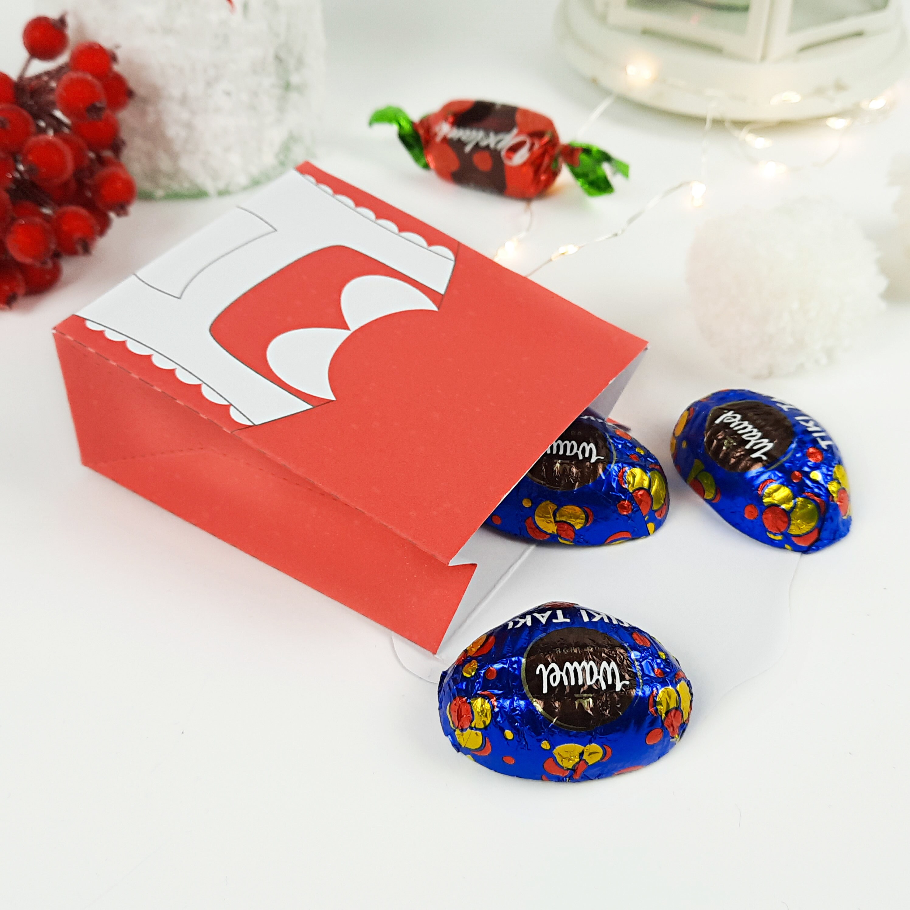 Mrs Santa Gift Box Printable Favor Box Christmas Template to - Etsy