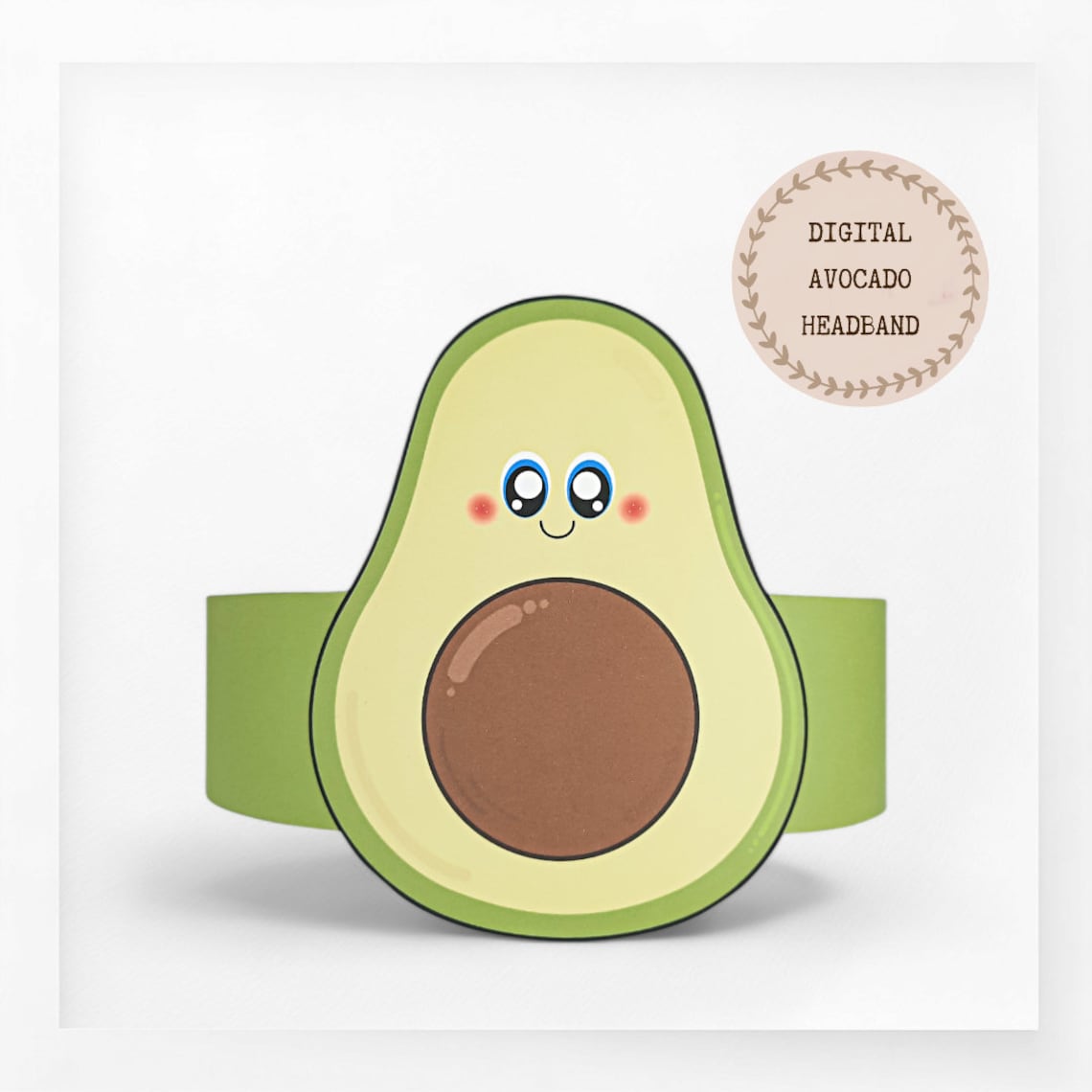 Avocado Paper Crown,fruit Paper Hat for Kids, Instant Download Paper ...