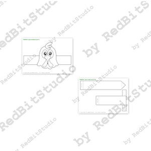 Chicken Paper Coloring Crown, Animal Paper Hat for Kids, Instant ...