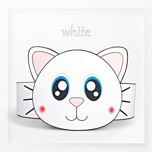4 Cats Paper Crowns, Cats Paper Hats for Kids, Instant Download Paper ...