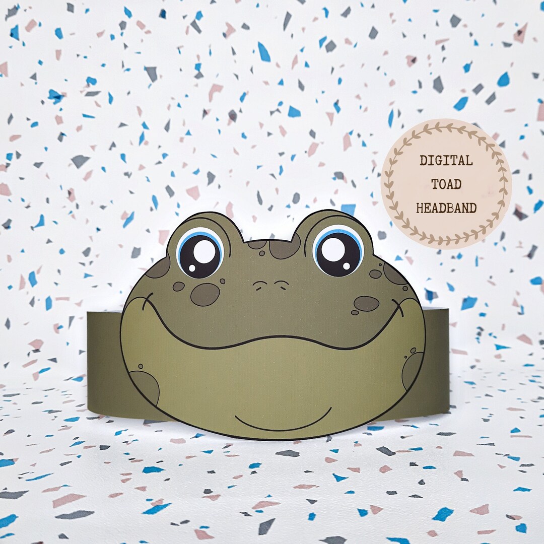 Toad Paper Crown, Animal Paper Hat for Kids, Instant Download Paper ...