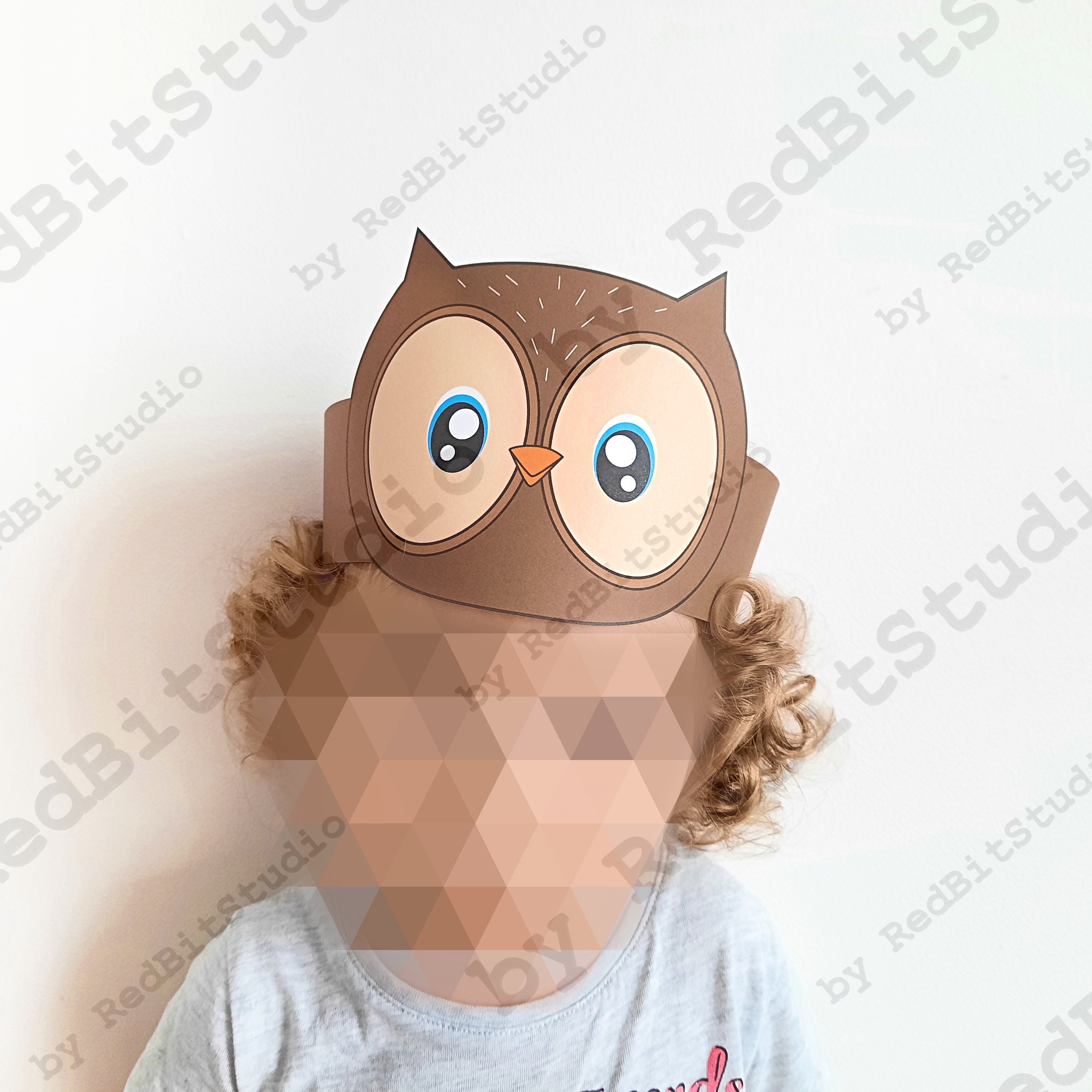 Owl Paper Crown Animal Paper Hat for Kids Instant Download - Etsy