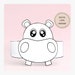 Hippo Paper Coloring Crown, Animal Paper Hat for Kids, Instant Download ...