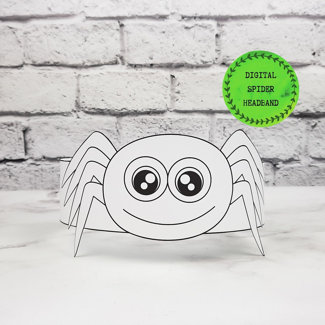 Spider Paper Coloring Crown, Animal Paper Hat for Kids, Instant ...