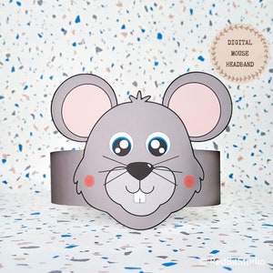 Mouse Paper Crown Animal Paper Hat for Kids Instant Download - Etsy