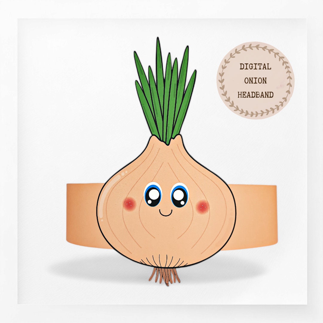 Onion Paper Crown,vegetable Paper Hat for Kids,instant Download Paper ...