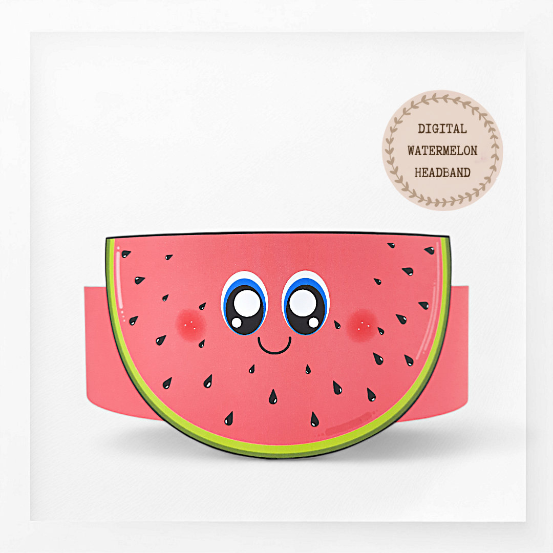 Watermelon Paper Crown,fruit Paper Hat for Kids, Instant Download Paper ...