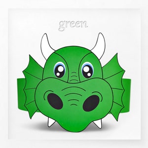 4 Dragons Paper Crowns, Dragons Paper Hats for Kids, Instant Download ...