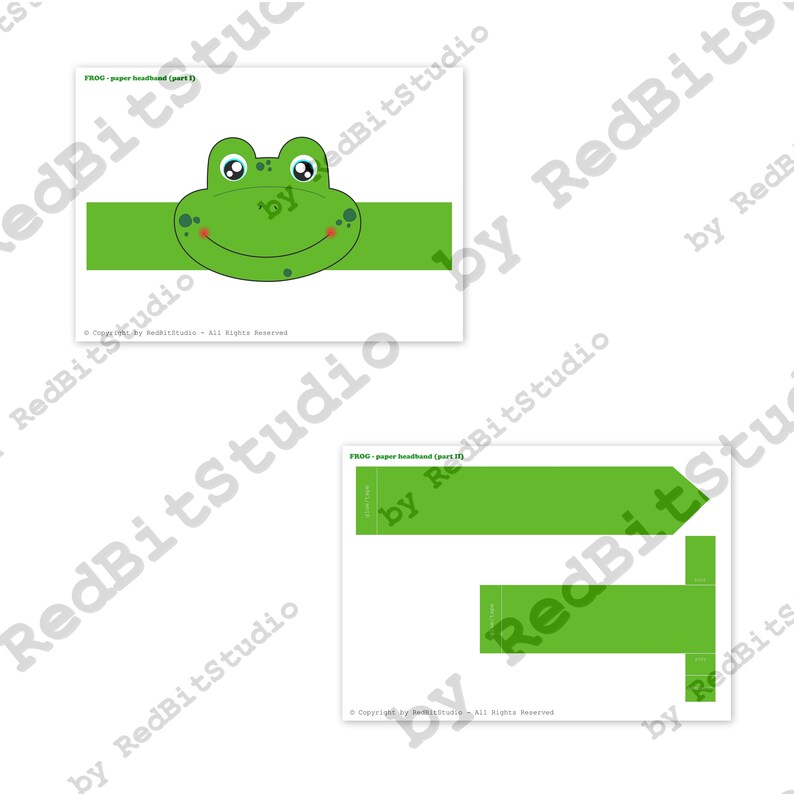 Frog Paper Crown, Animal Paper Hat for Kids, Instant Download Paper ...