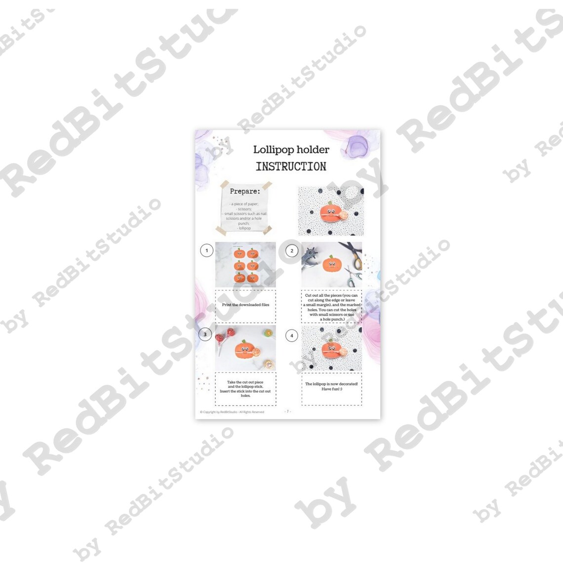 Ghost Lollipop, Instant Download Lollipop Holder, Digital Party Sucker ...