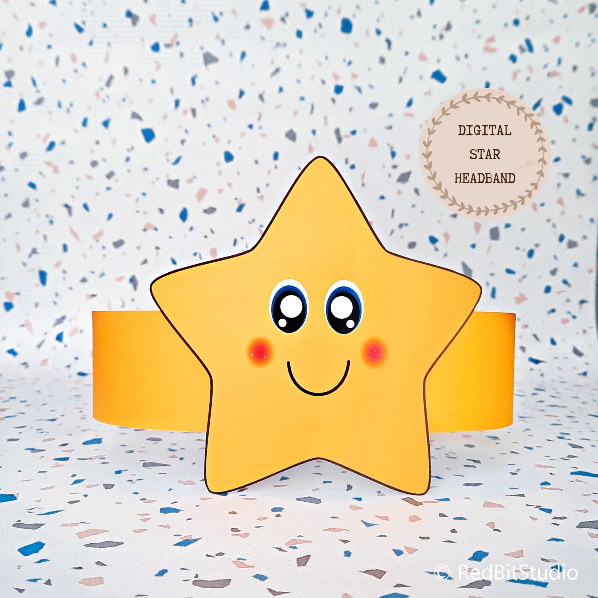 Star Paper Crown, Christmas Paper Hat for Kids, Instant Download Paper ...