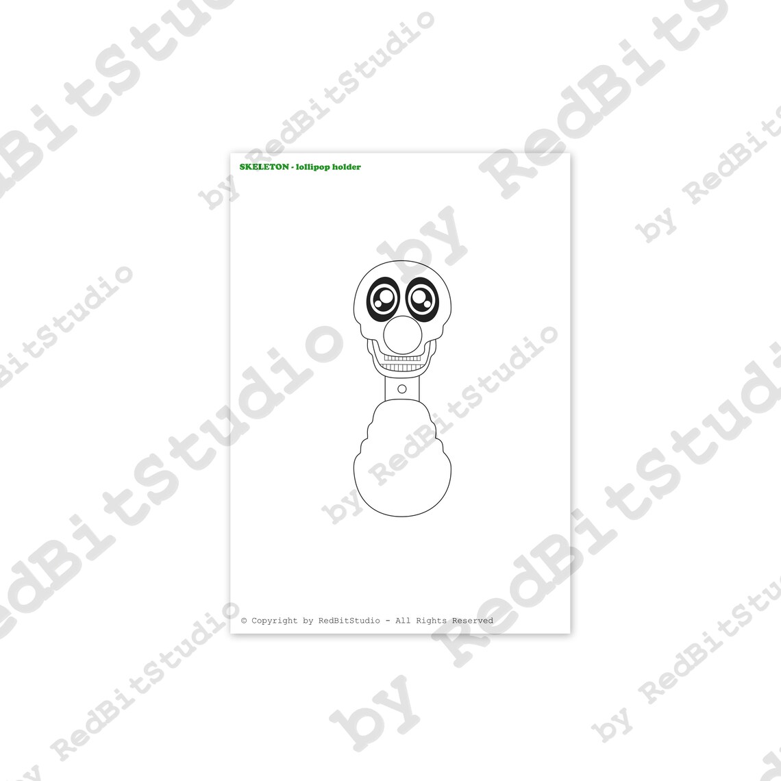 Skeleton Lollipop Instant Download Lollipop Holderpdf File | Etsy