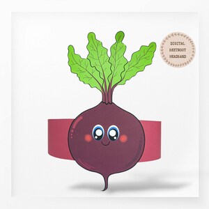 Beetroot Paper Crown,vegetable Paper Hat for Kids,instant Download ...