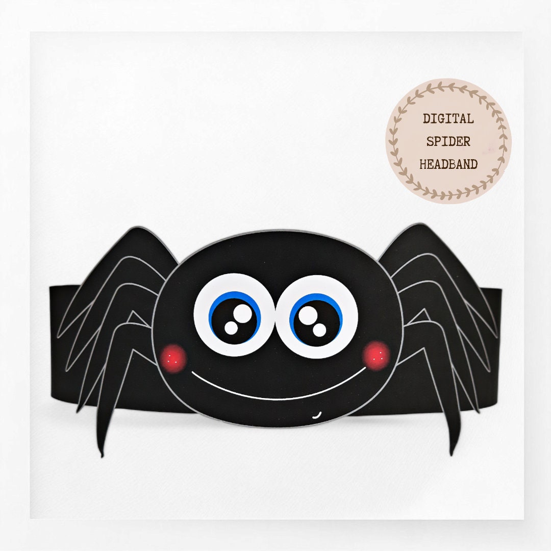 Spider Paper Crown, Animal Paper Hat for Kids, Instant Download Paper ...