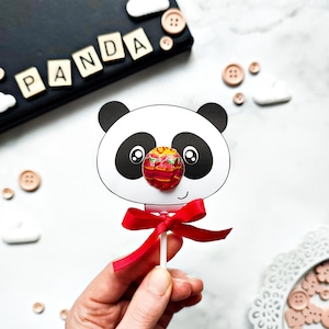 Panda Lollipop, Instant Download Lollipop Holder,pdf File, Digital ...