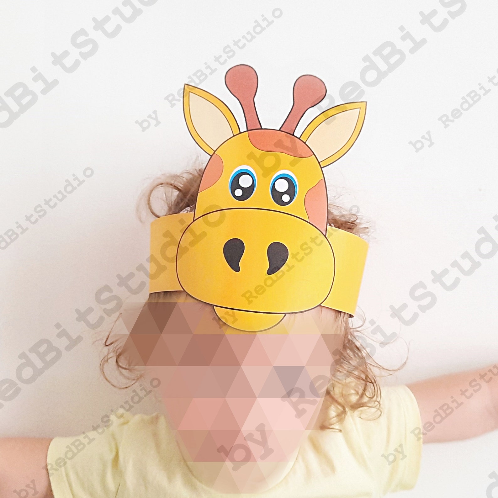 Giraffe Paper Crown, Animal Paper Hat for Kids, Instant Download Paper ...