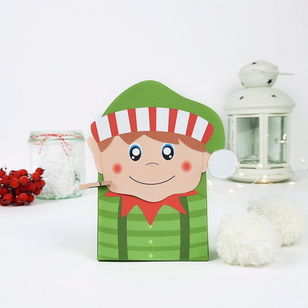Elf Gift Box Printable Favor Box Christmas Template to - Etsy