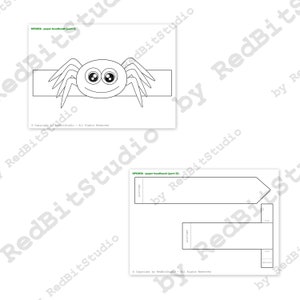 Spider Paper Coloring Crown, Animal Paper Hat for Kids, Instant ...