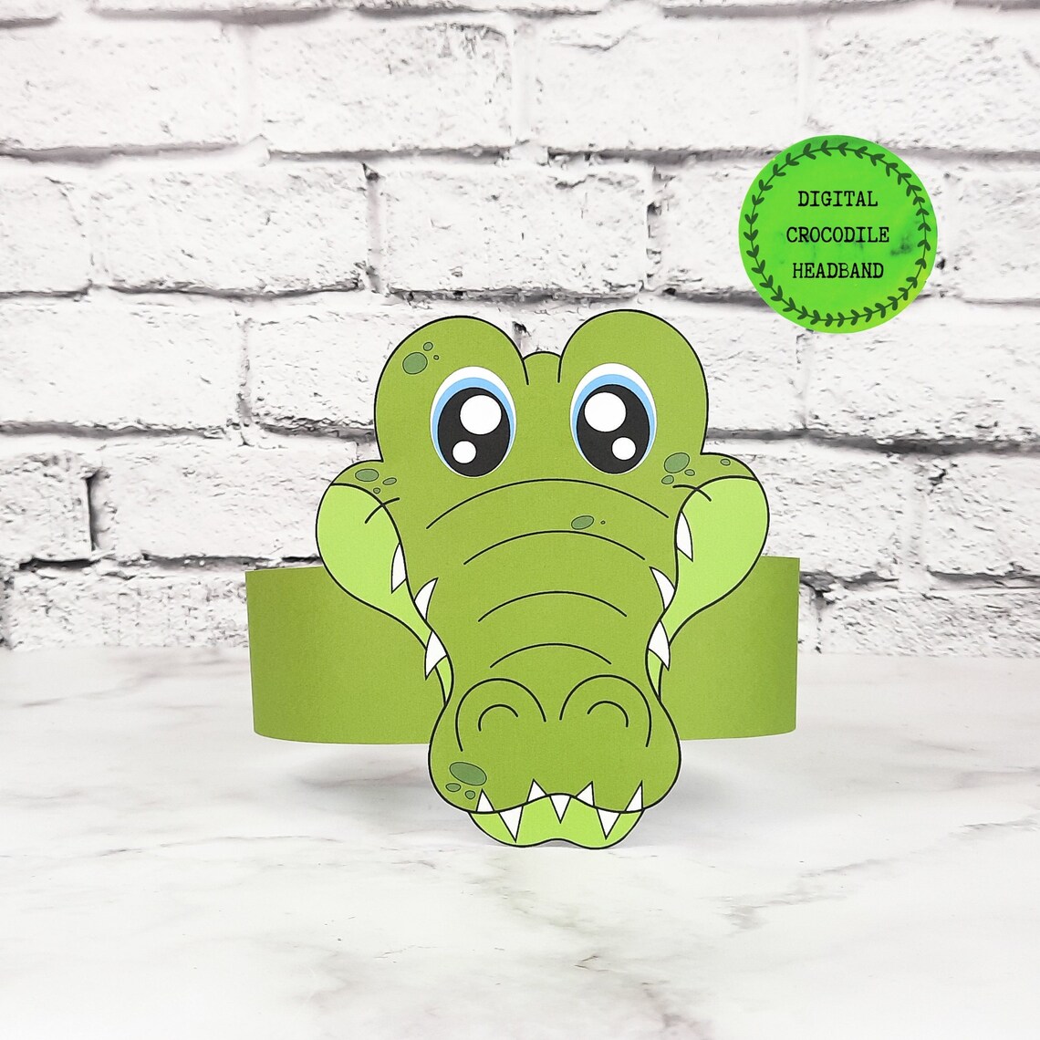 Crocodile Paper Crown Animal Paper Hat for Kids Instant | Etsy