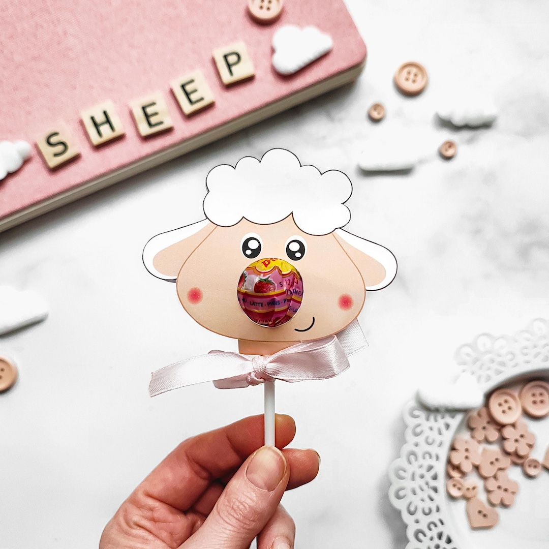Sheep Lollipop, Instant Download Lollipop Holder,pdf File, Digital ...