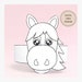 Horse Paper Coloring Crown, Animal Paper Hat for Kids, Instant Download ...