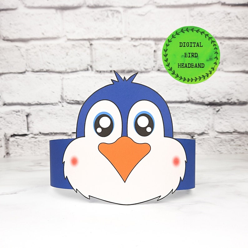 Bird paper crown Animal paper hat for kids instant download | Etsy