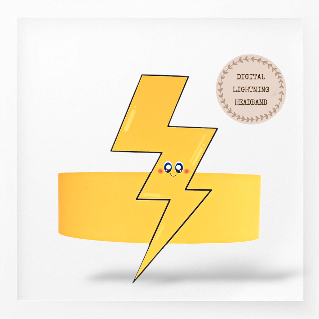 Lightning Paper Crown,weather Hat for Kids,instant Download Paper Crown ...