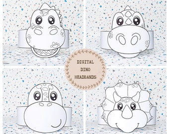 Dinosaur Party Headbands - Etsy