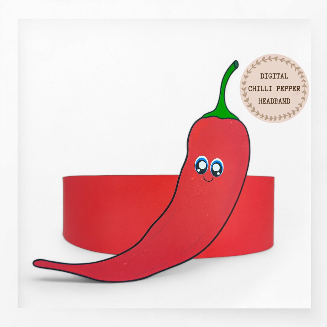 Chilli Pepper Paper Crown,vegetable Paper Hat for Kids,instant Download ...