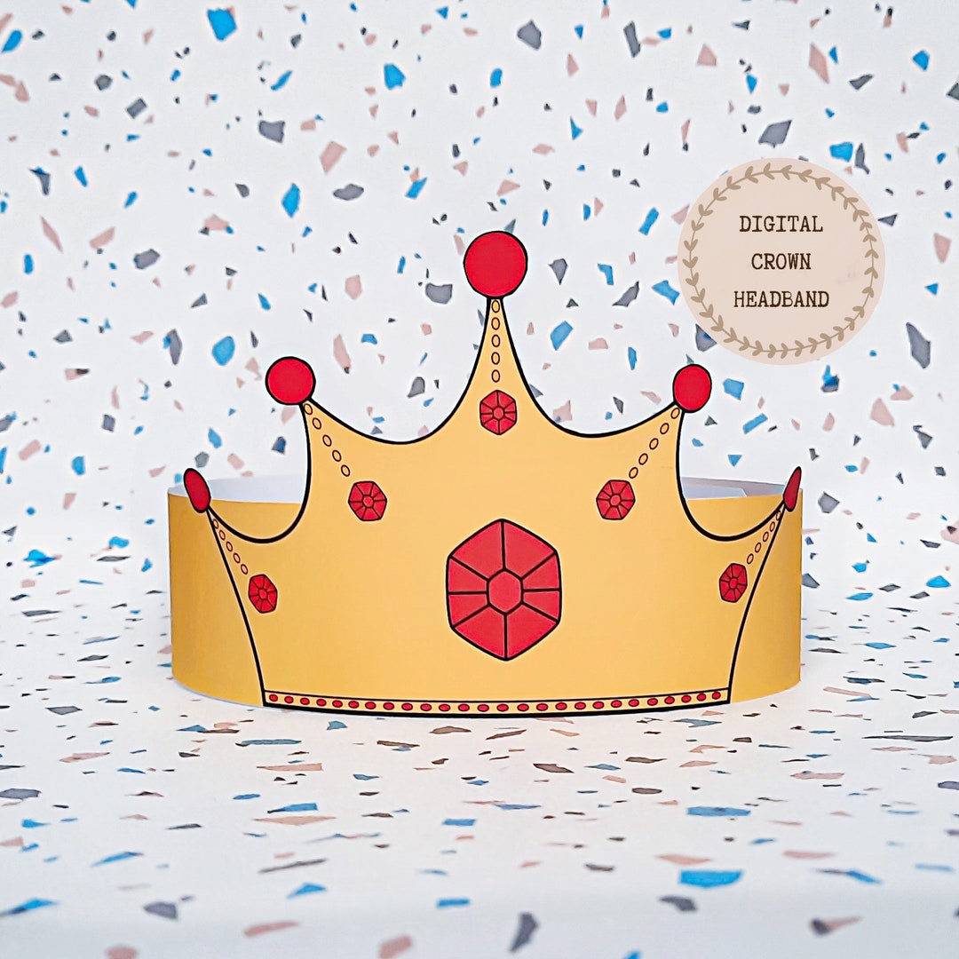 Princess Crown, Paper Hat for Kids, Instant Download Paper Crown ...