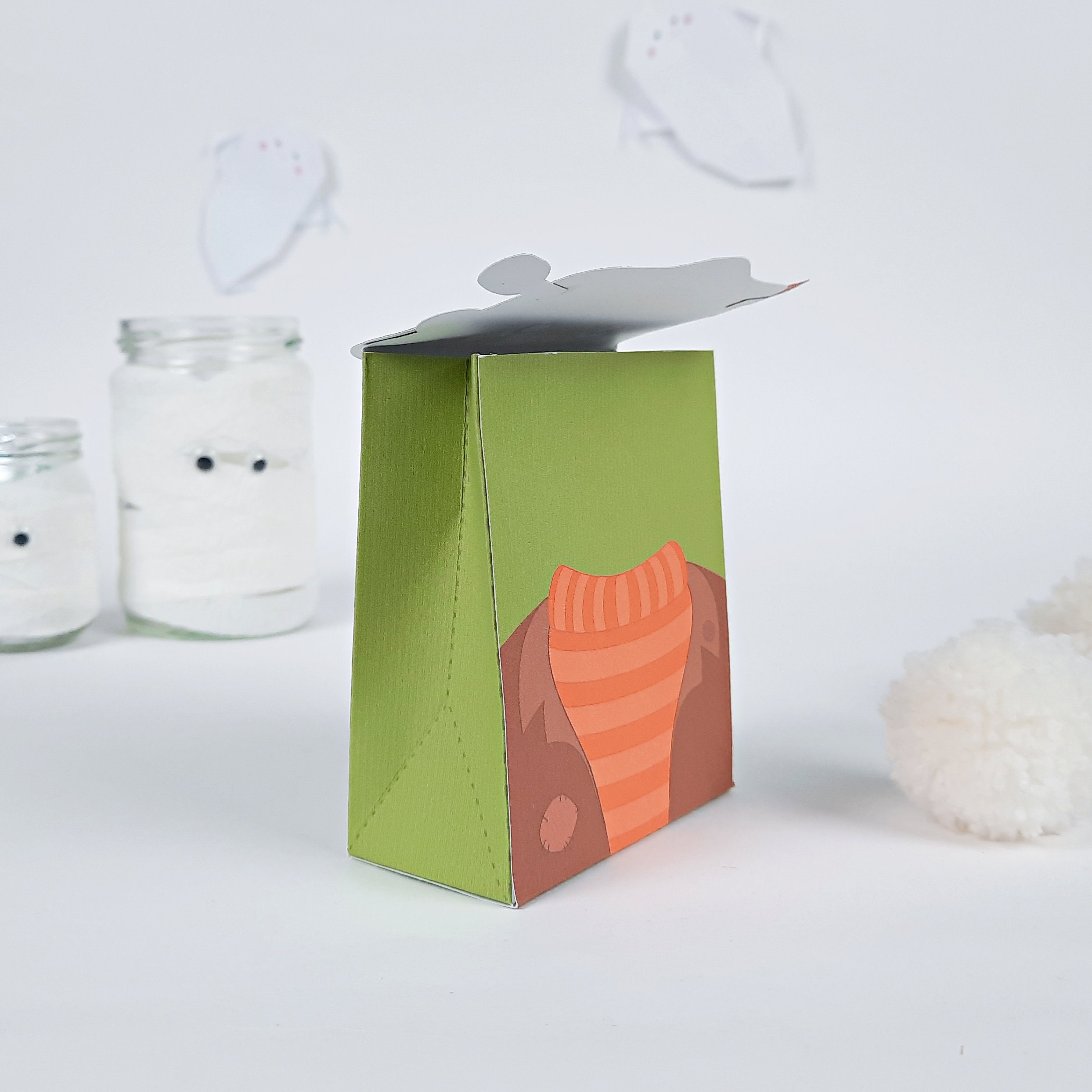 Frankenstein Gift Box Printable Favor Box Halloween Template - Etsy